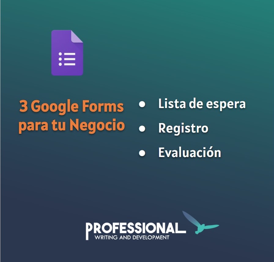 Tres usos de Google Forms para tus Webinars - Professional Writing and ...